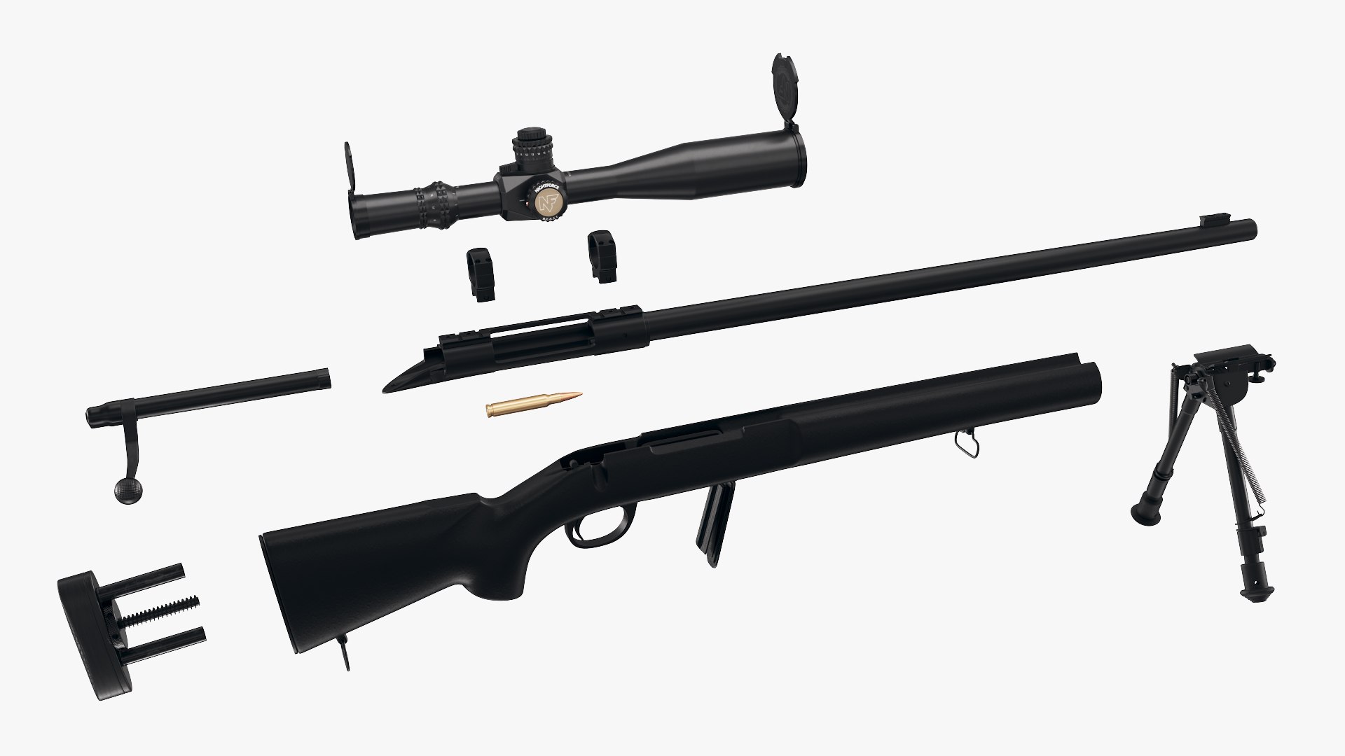 3D model Sniper Rifle Remington M24 - TurboSquid 1893470
