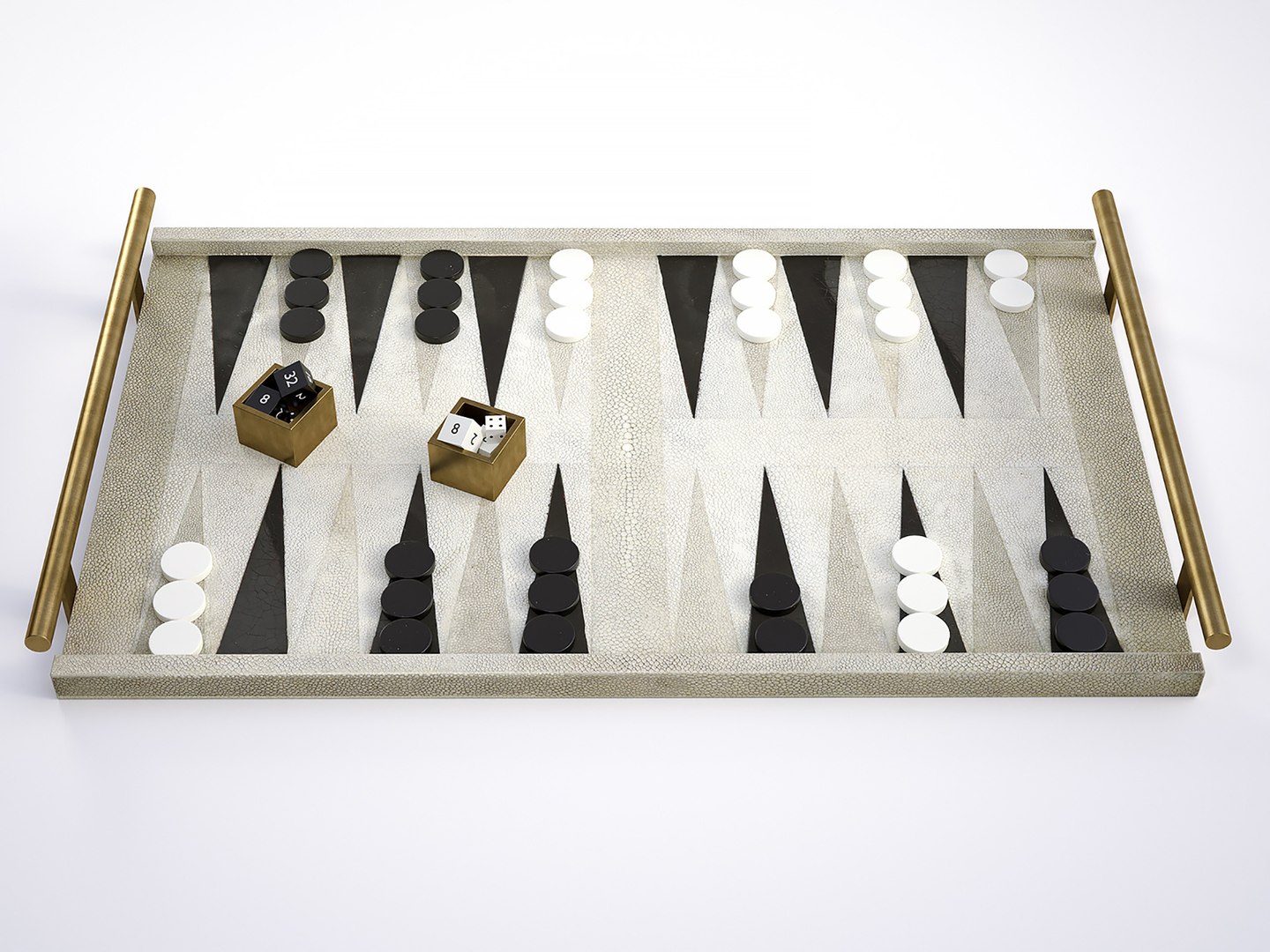 Shagreen Backgammon Game 3D - TurboSquid 2162343