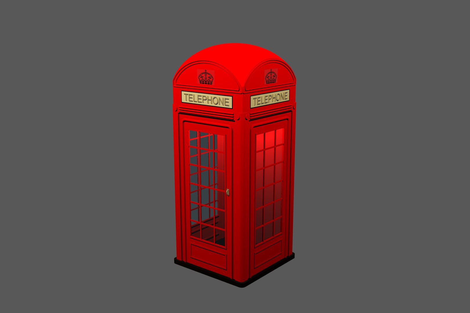 Red Telephone 3d Model