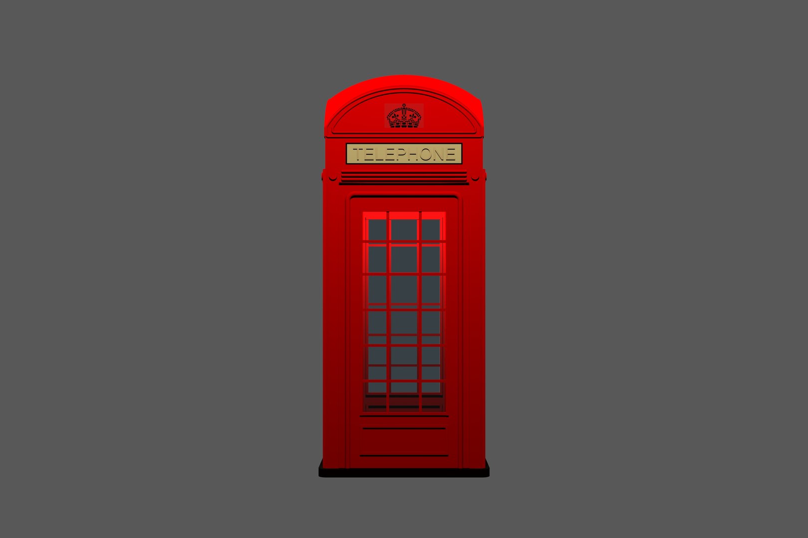 Red Telephone 3d Model