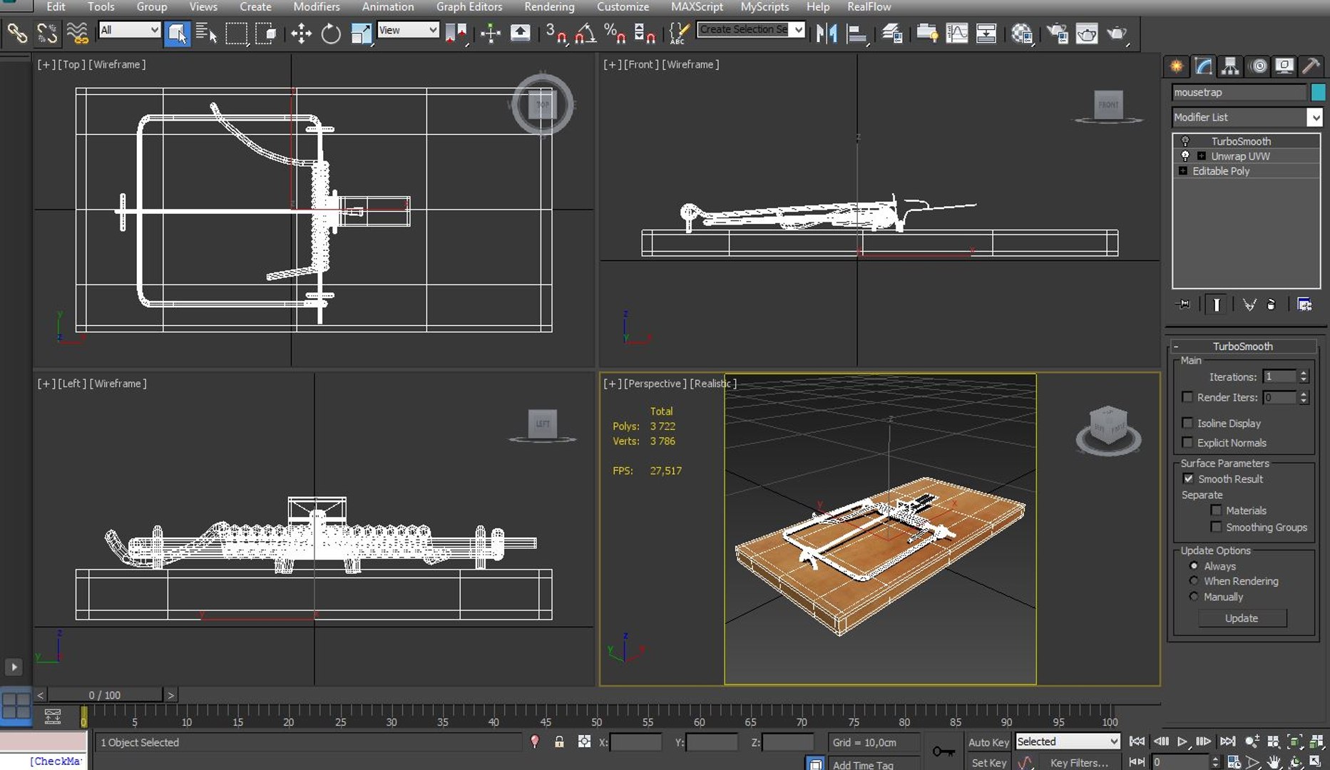 Mousetrap Trap Mouse 3d Max