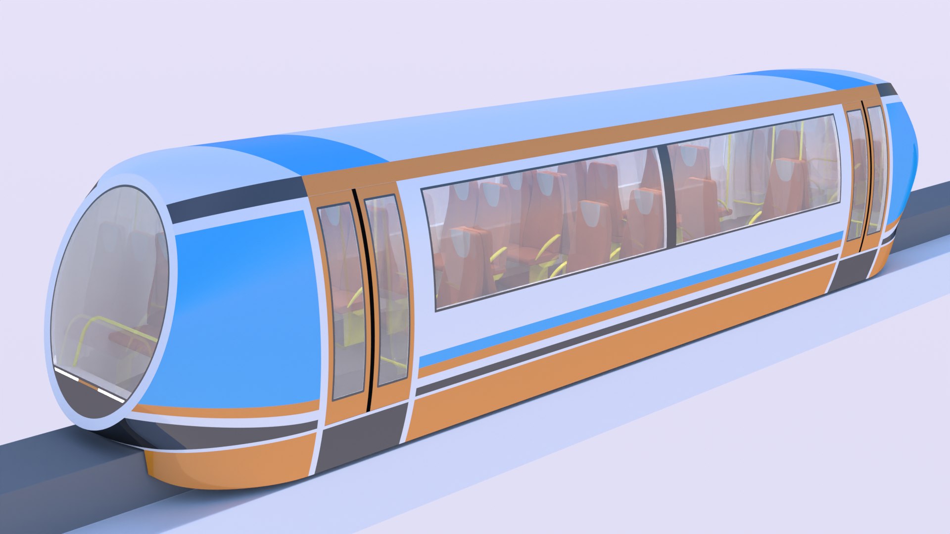 Future Monorail Train 2023 3D Model - TurboSquid 2061623
