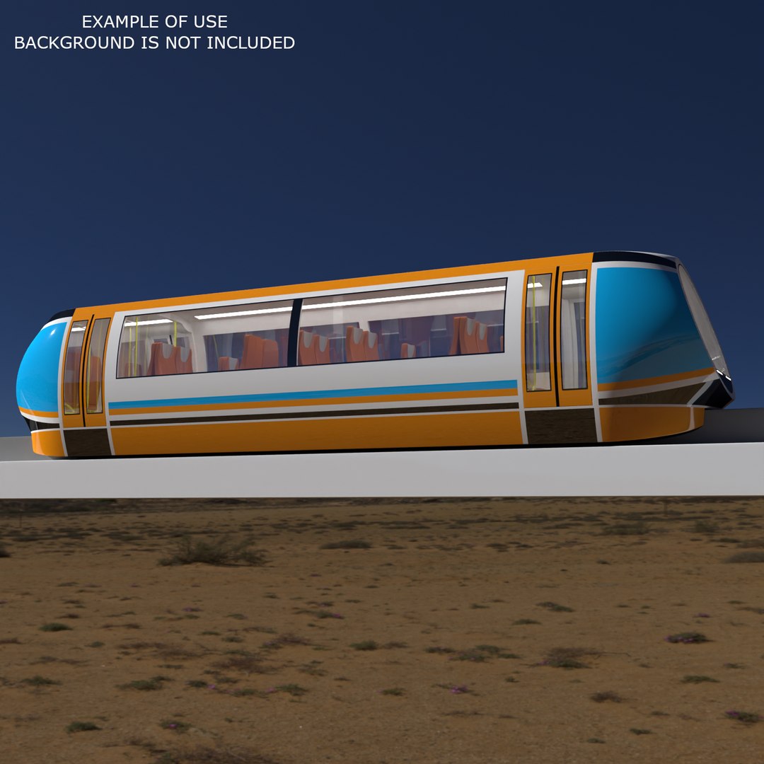 Future Monorail Train 2023 3D Model - TurboSquid 2061623