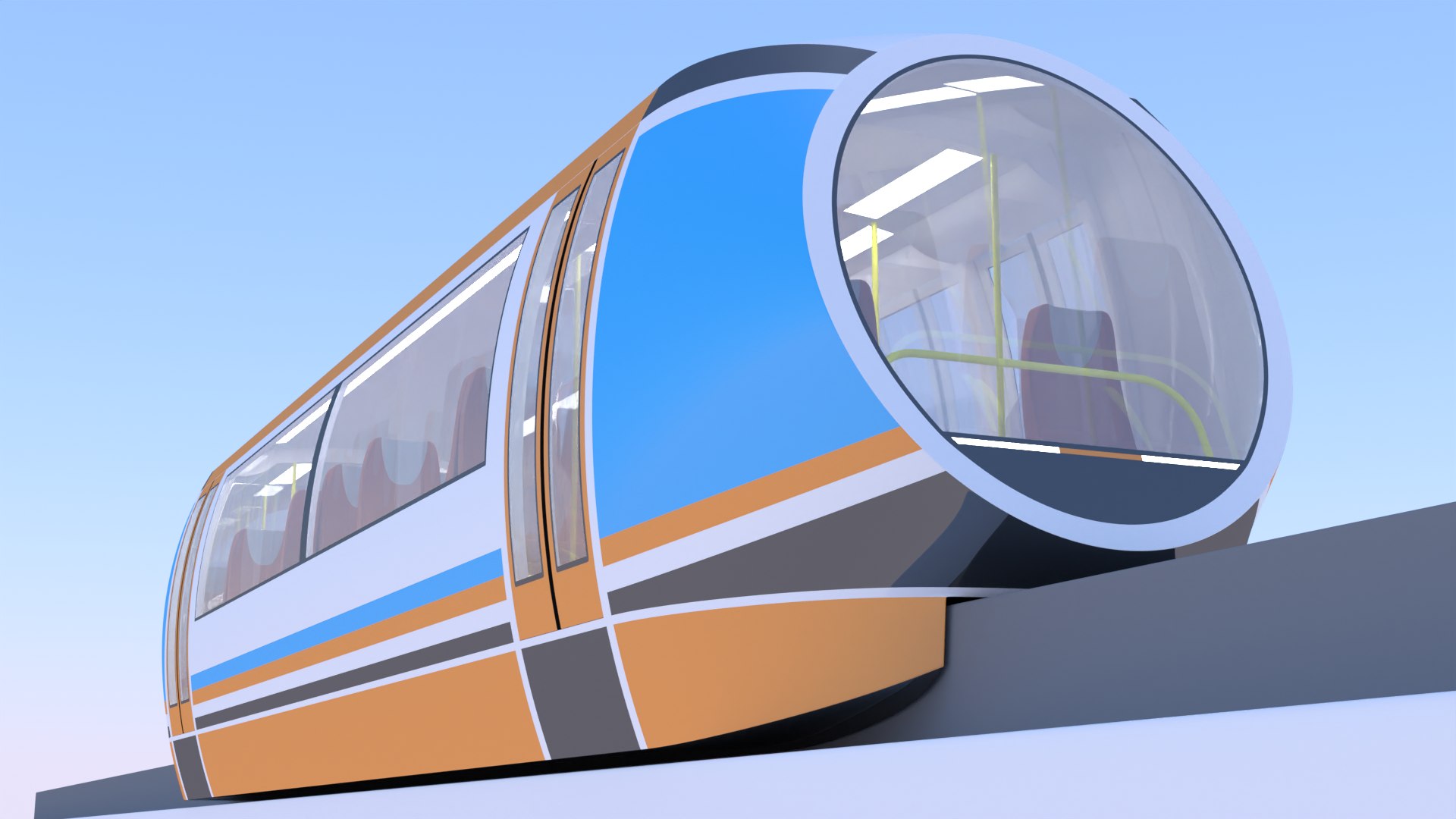 Future Monorail Train 2023 3D Model - TurboSquid 2061623