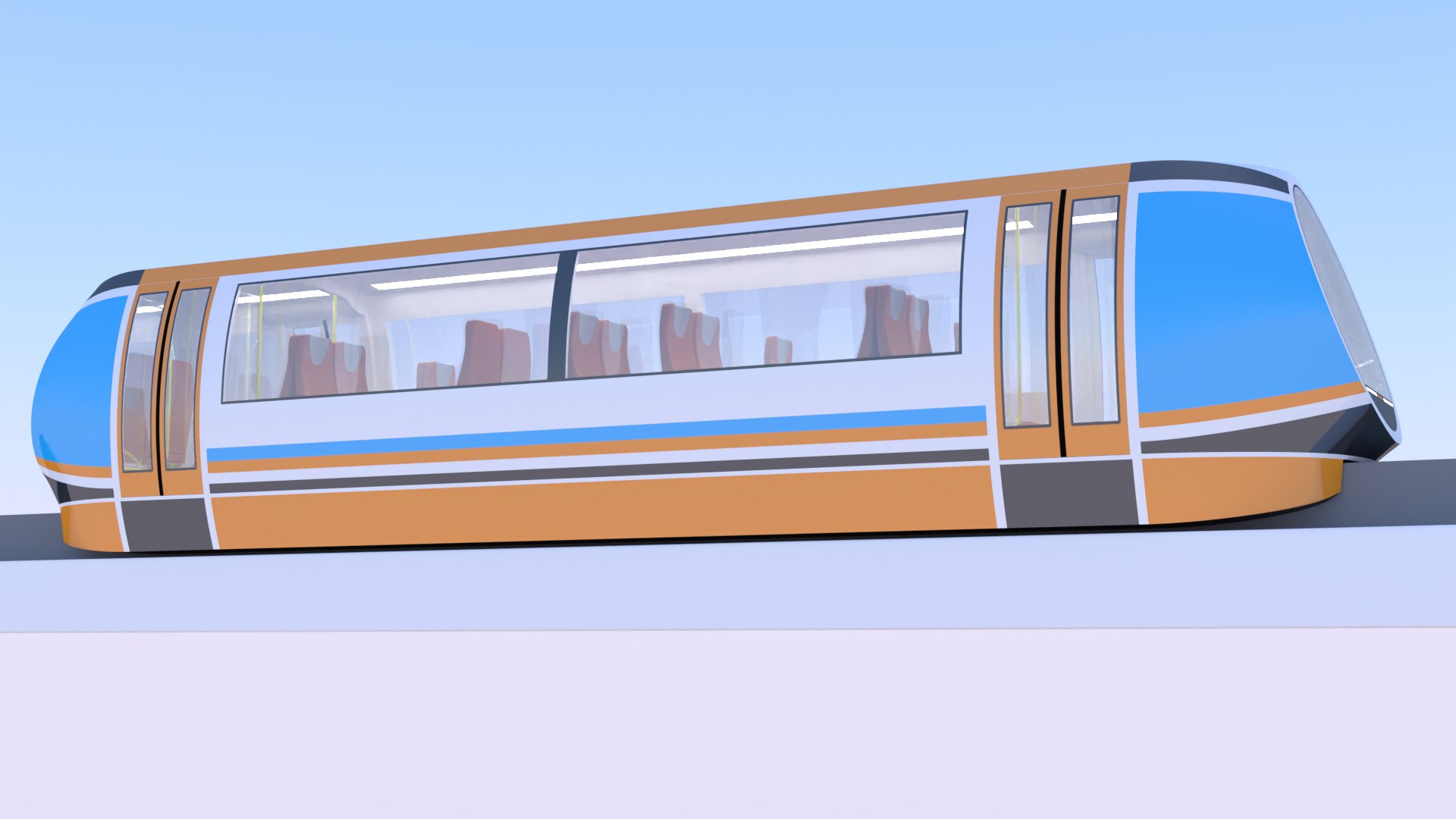 Future Monorail Train 2023 3D Model - TurboSquid 2061623