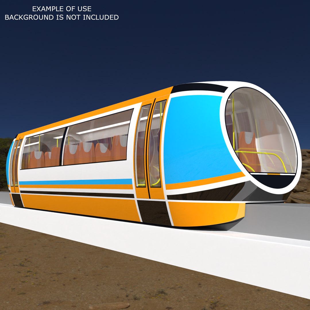 Future Monorail Train 2023 3D Model - TurboSquid 2061623