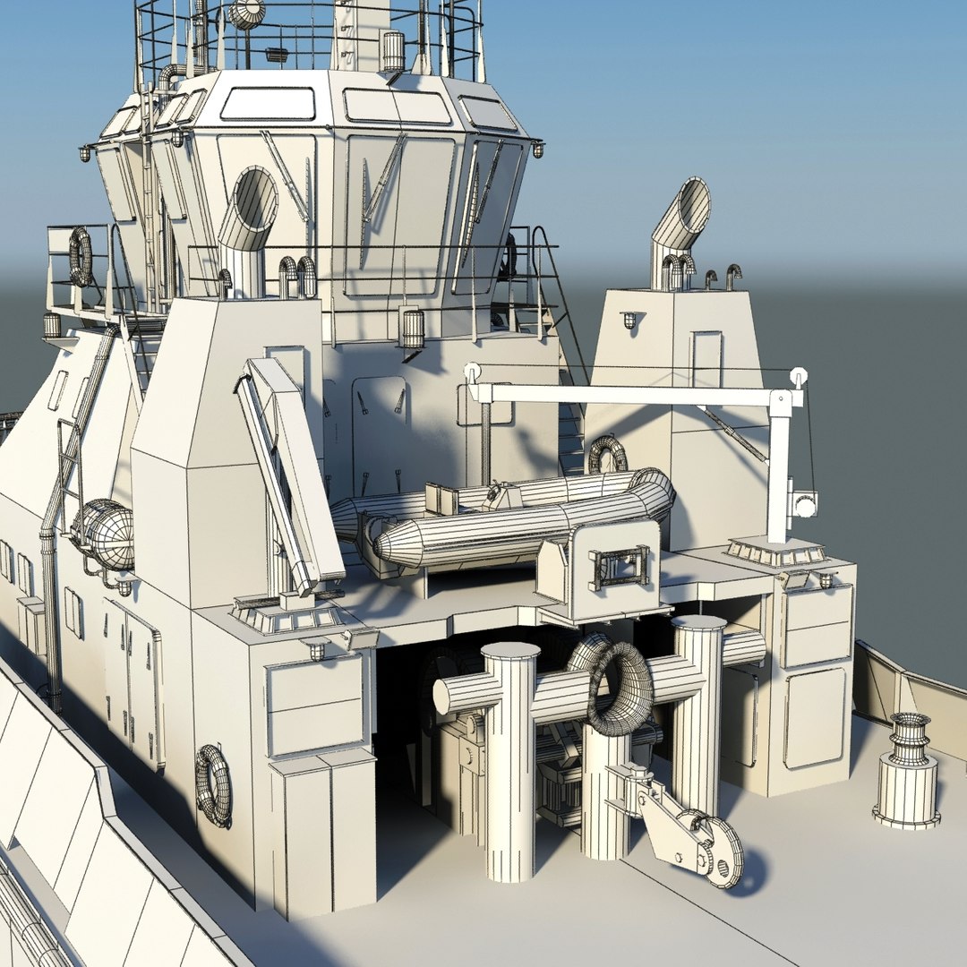 Colossus Harbor Tug 3d Model