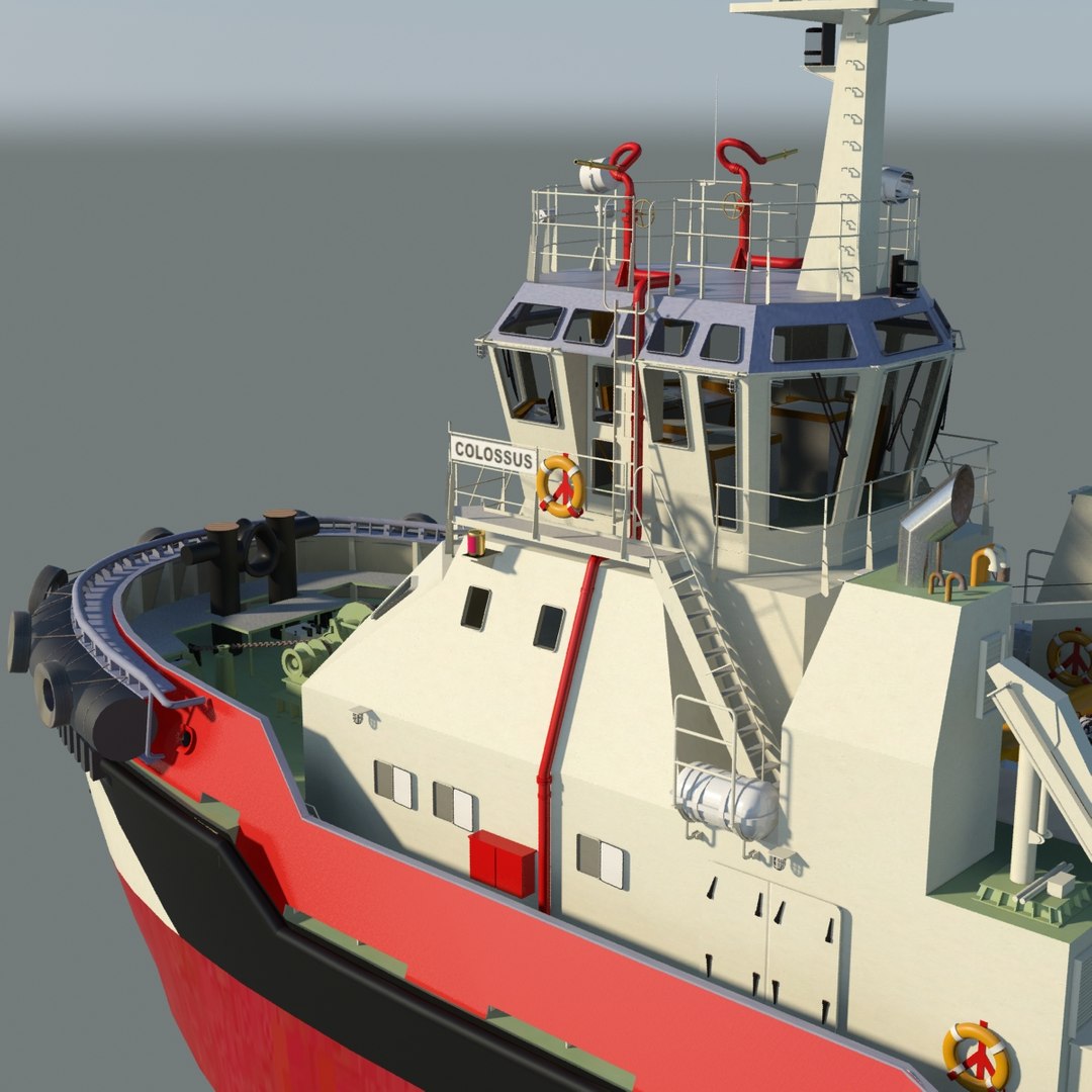 Colossus Harbor Tug 3d Model