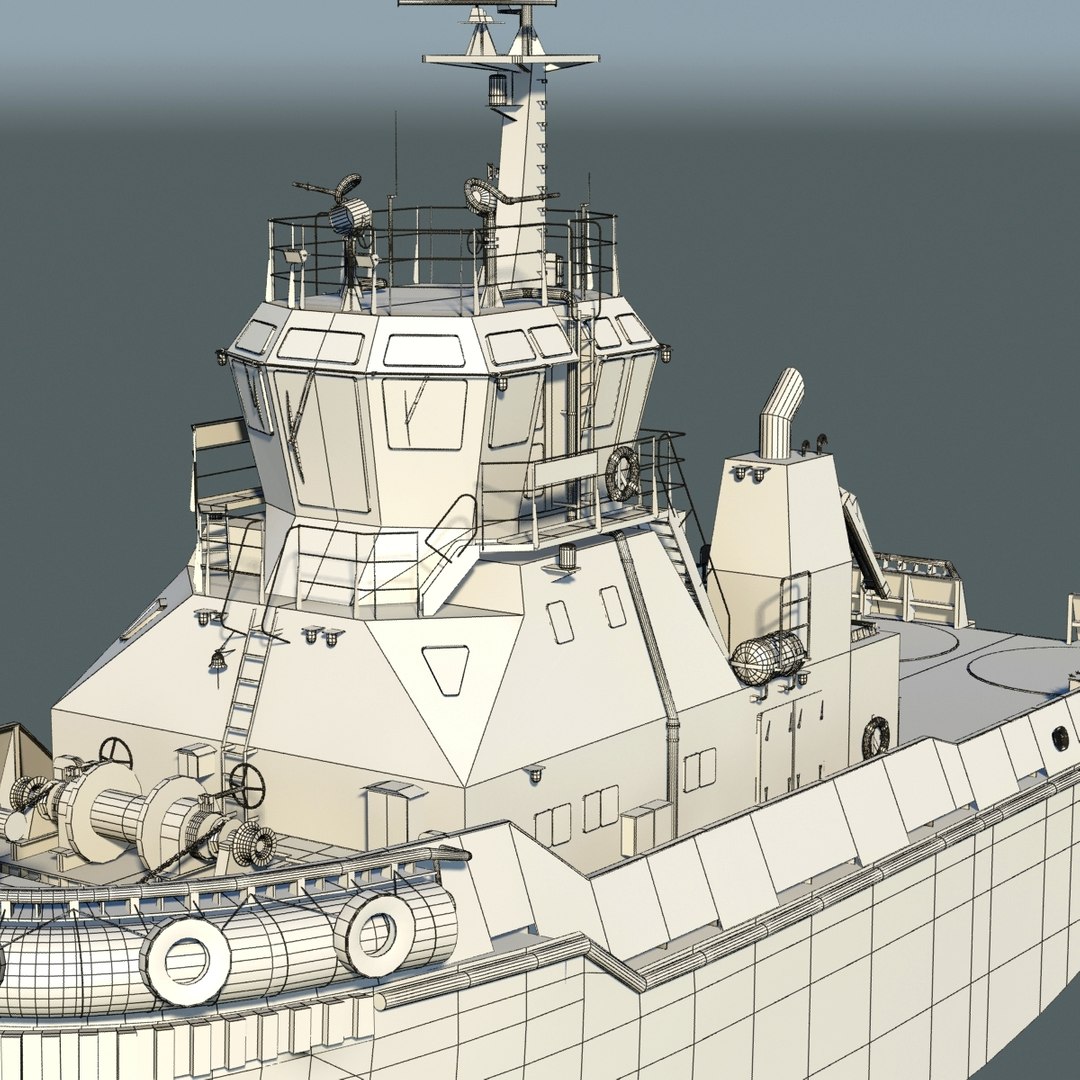 Colossus Harbor Tug 3d Model