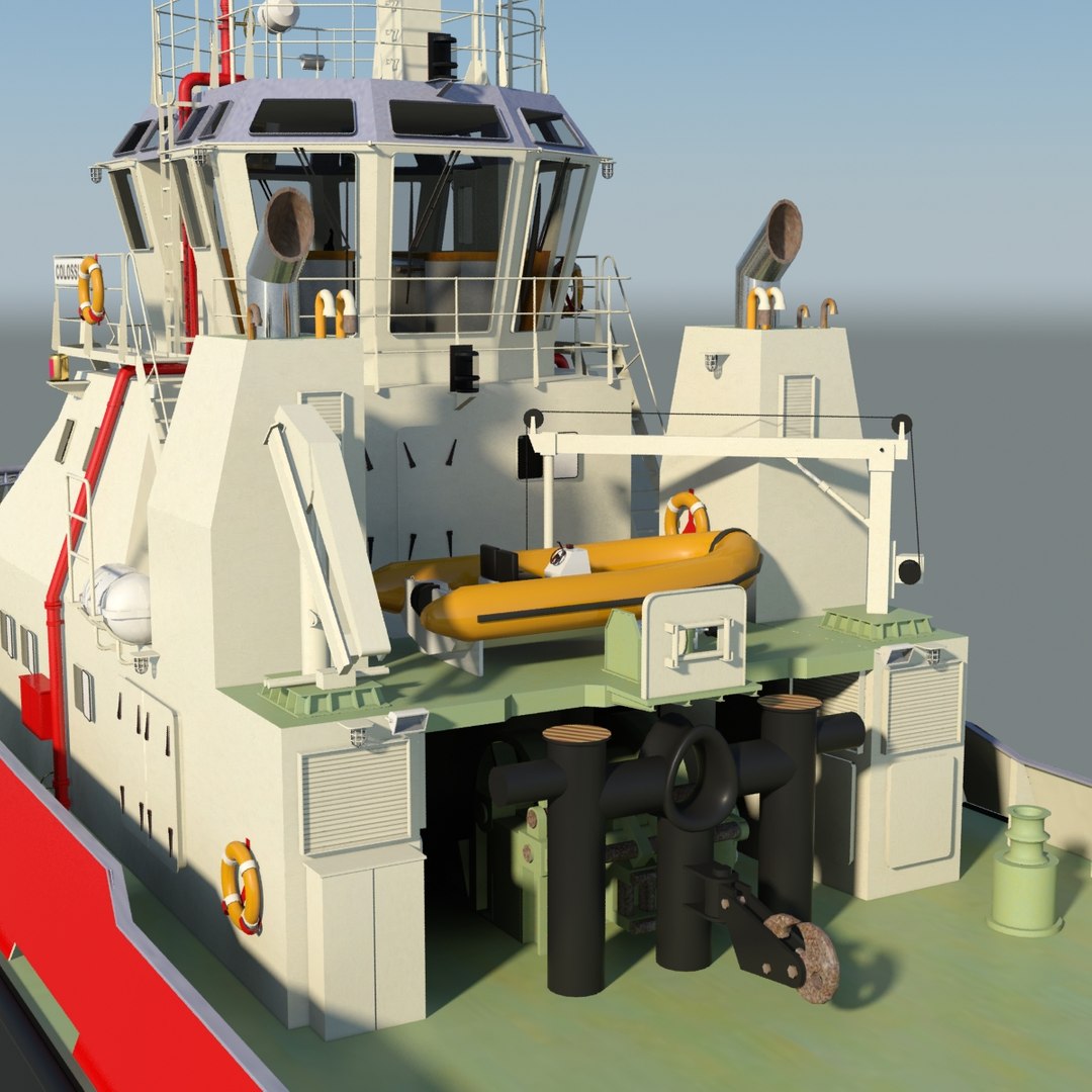 Colossus Harbor Tug 3d Model