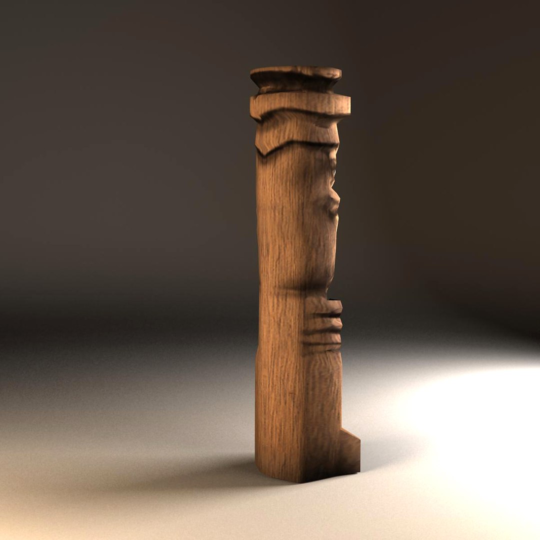 Central Tiki Statue 3ds