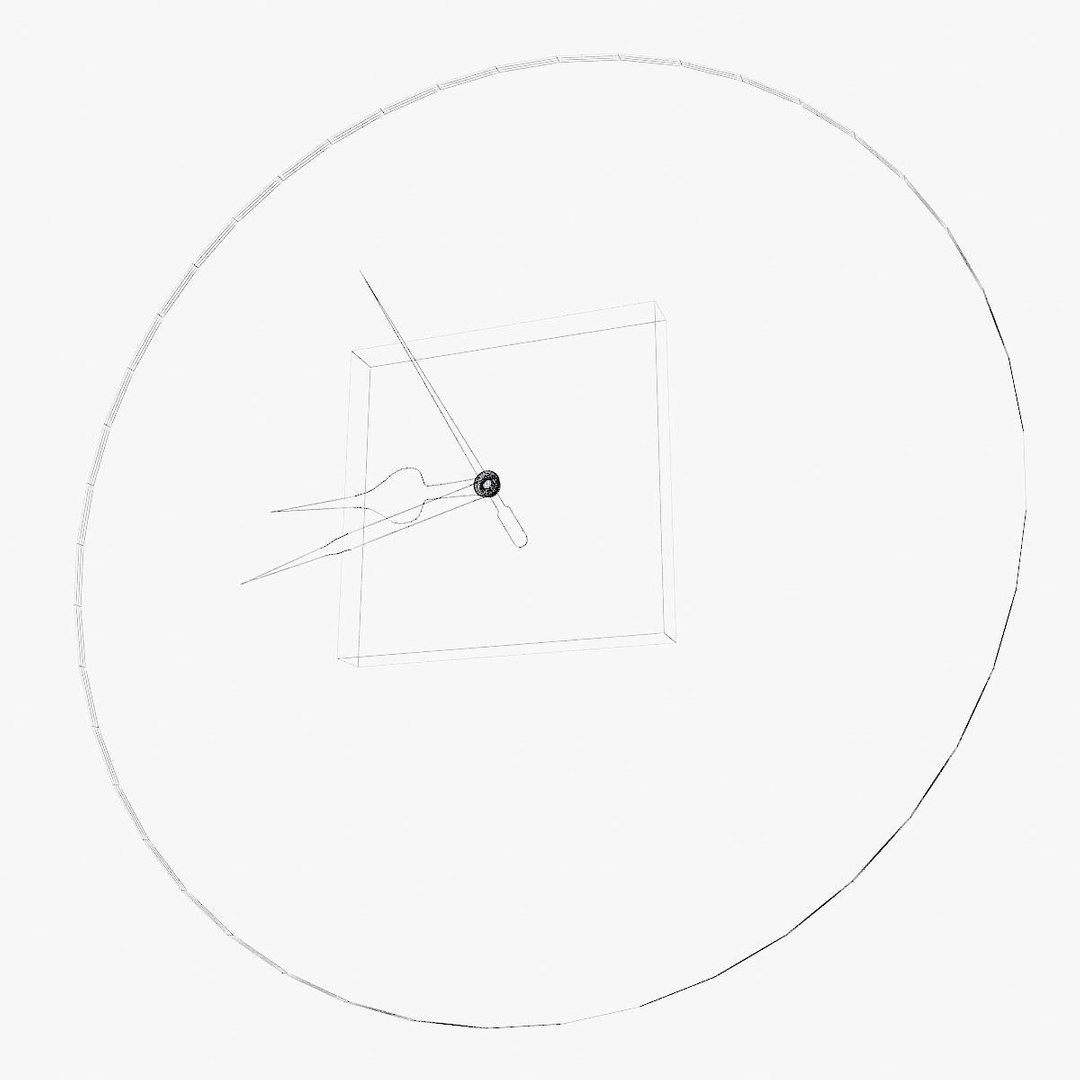 Wall Clock Flower Design 3d Model