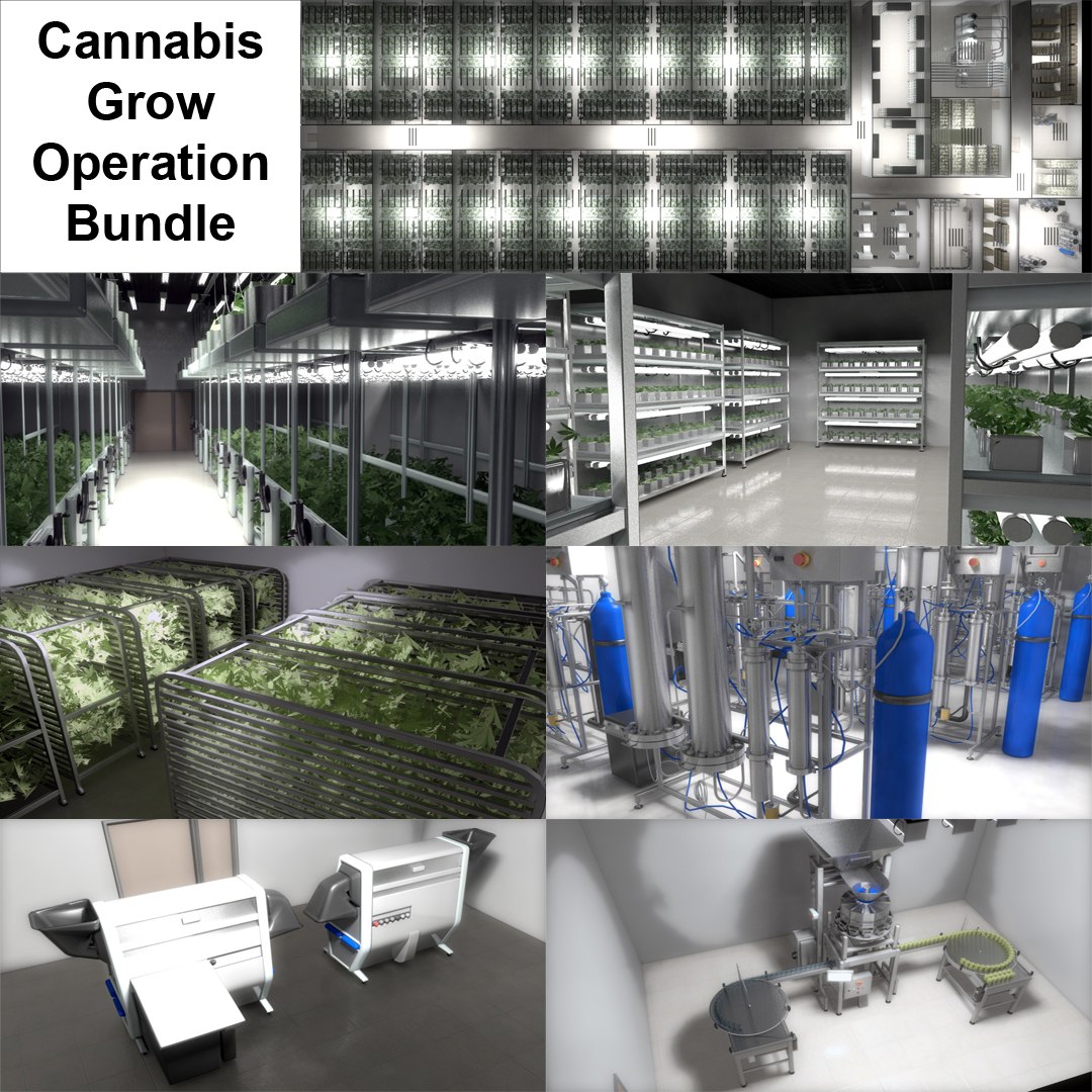 Cannabis Production Facility 3D - TurboSquid 1366533