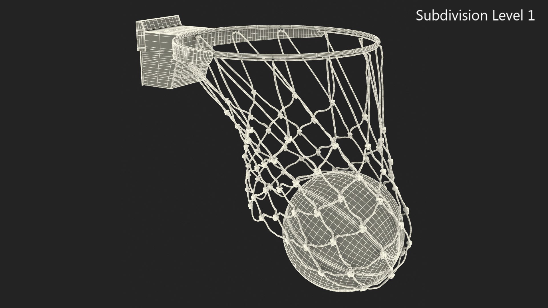 Animated Basketball Falls Through The Net Model - TurboSquid 1941824