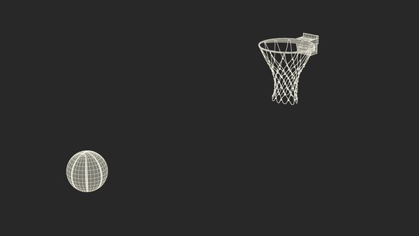 Animated Basketball Falls Through the Net model - TurboSquid 1941824