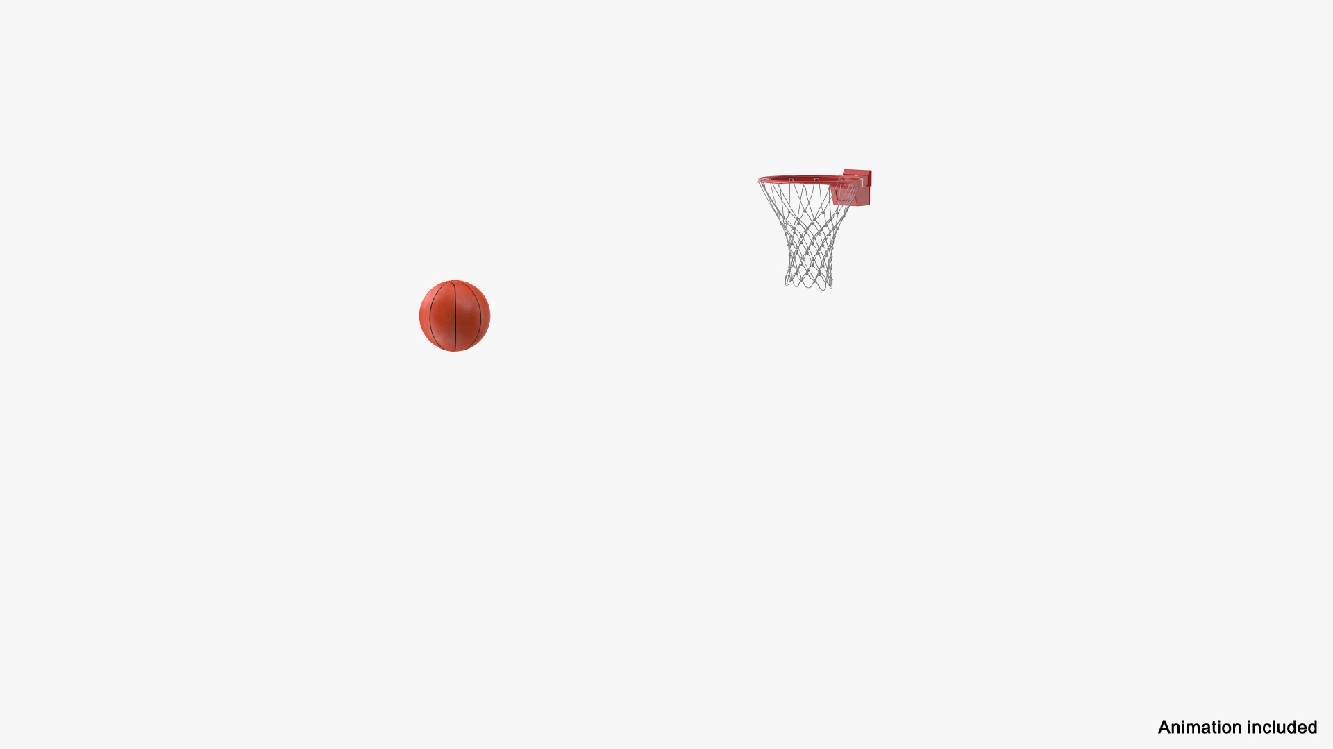 Animated Basketball Falls Through The Net Model - TurboSquid 1941824