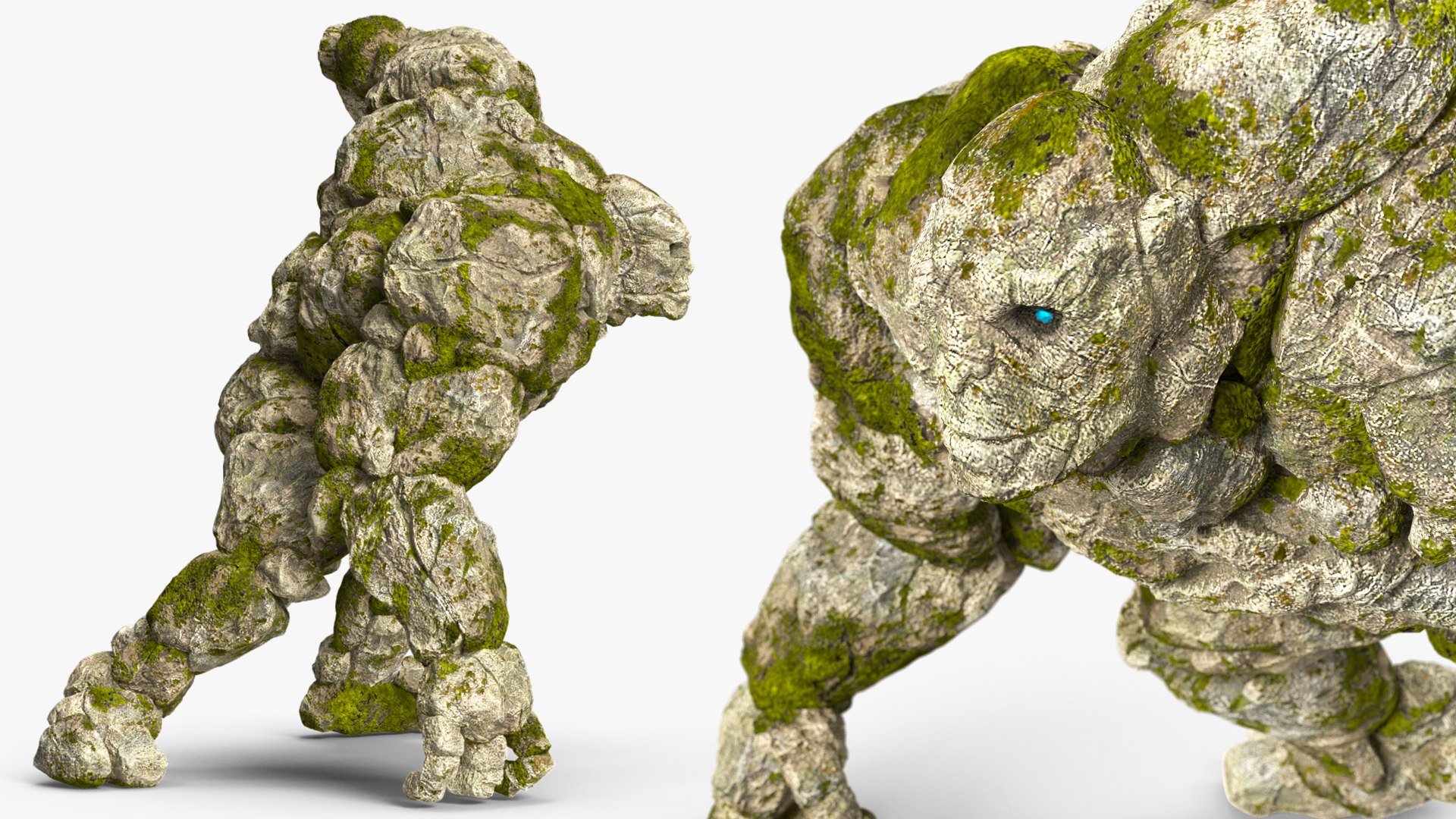 Stone Golem Fighting Pose 3D - TurboSquid 2031292