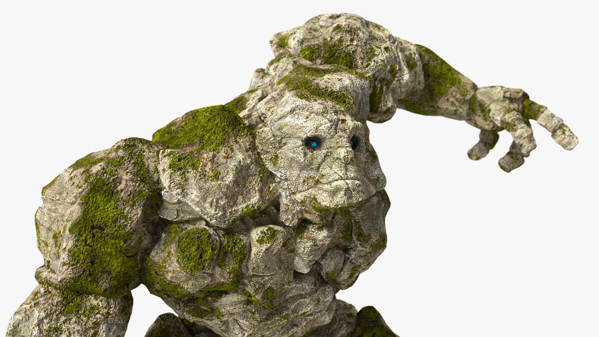 Stone Golem Fighting Pose 3D - TurboSquid 2031292