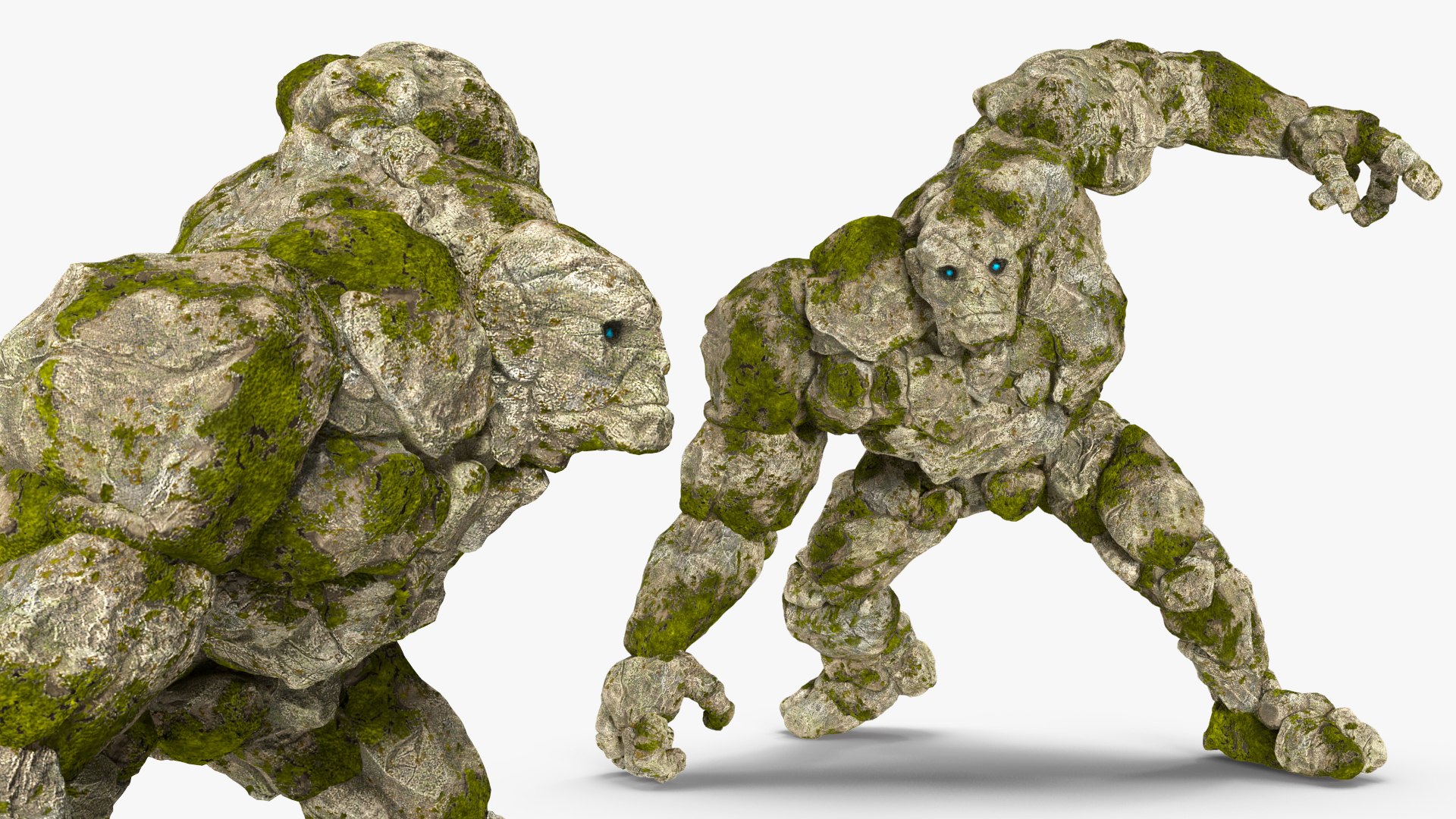 Stone Golem Fighting Pose 3D - TurboSquid 2031292