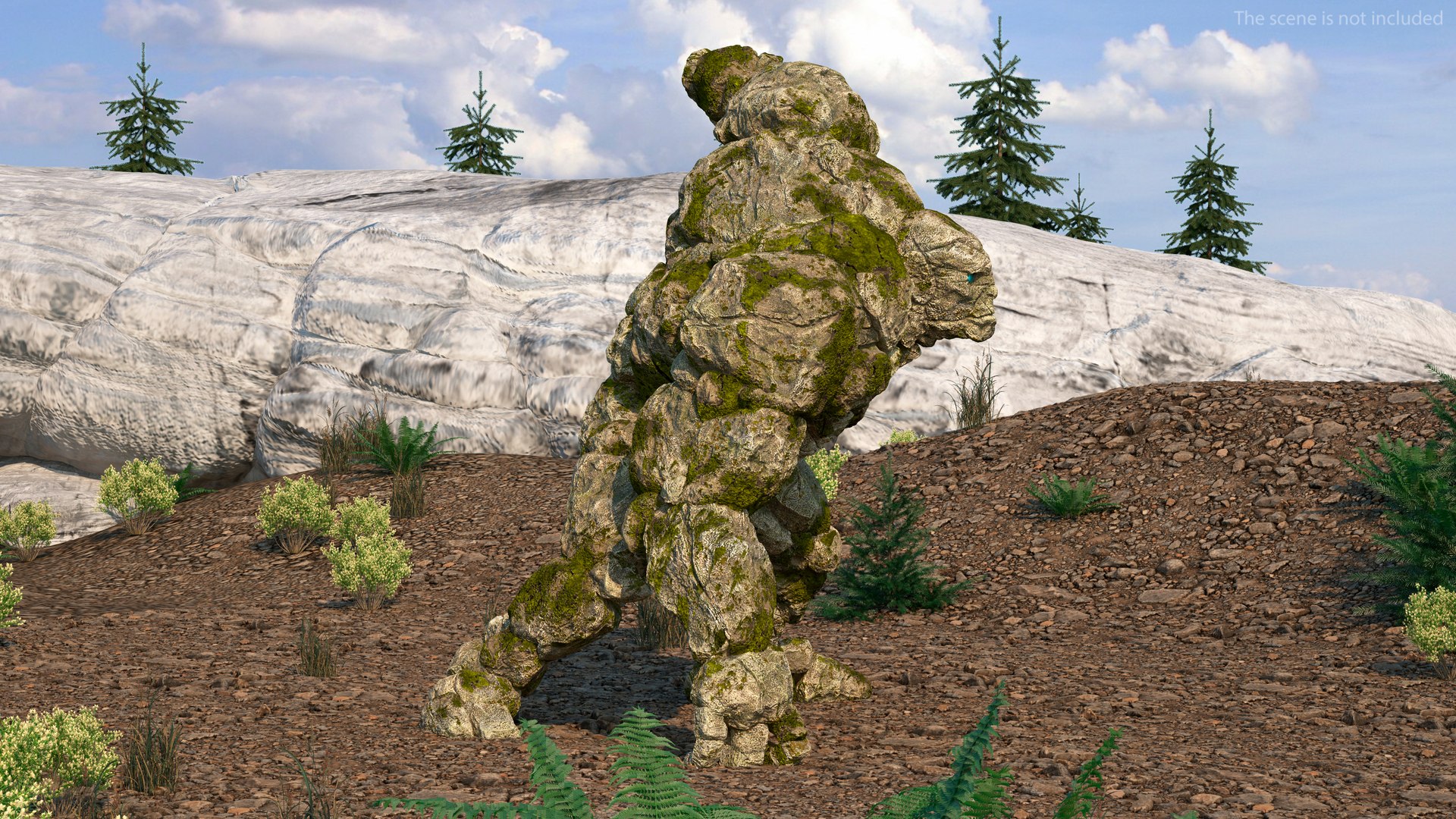 Stone Golem Fighting Pose 3D - TurboSquid 2031292
