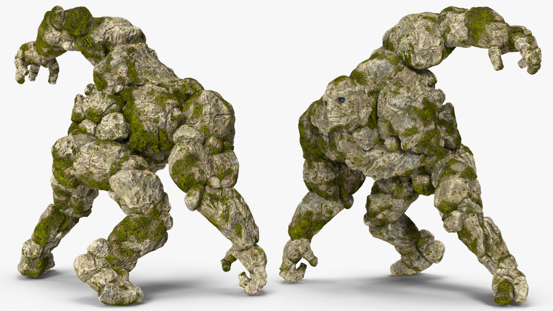 Stone Golem Fighting Pose 3D - TurboSquid 2031292