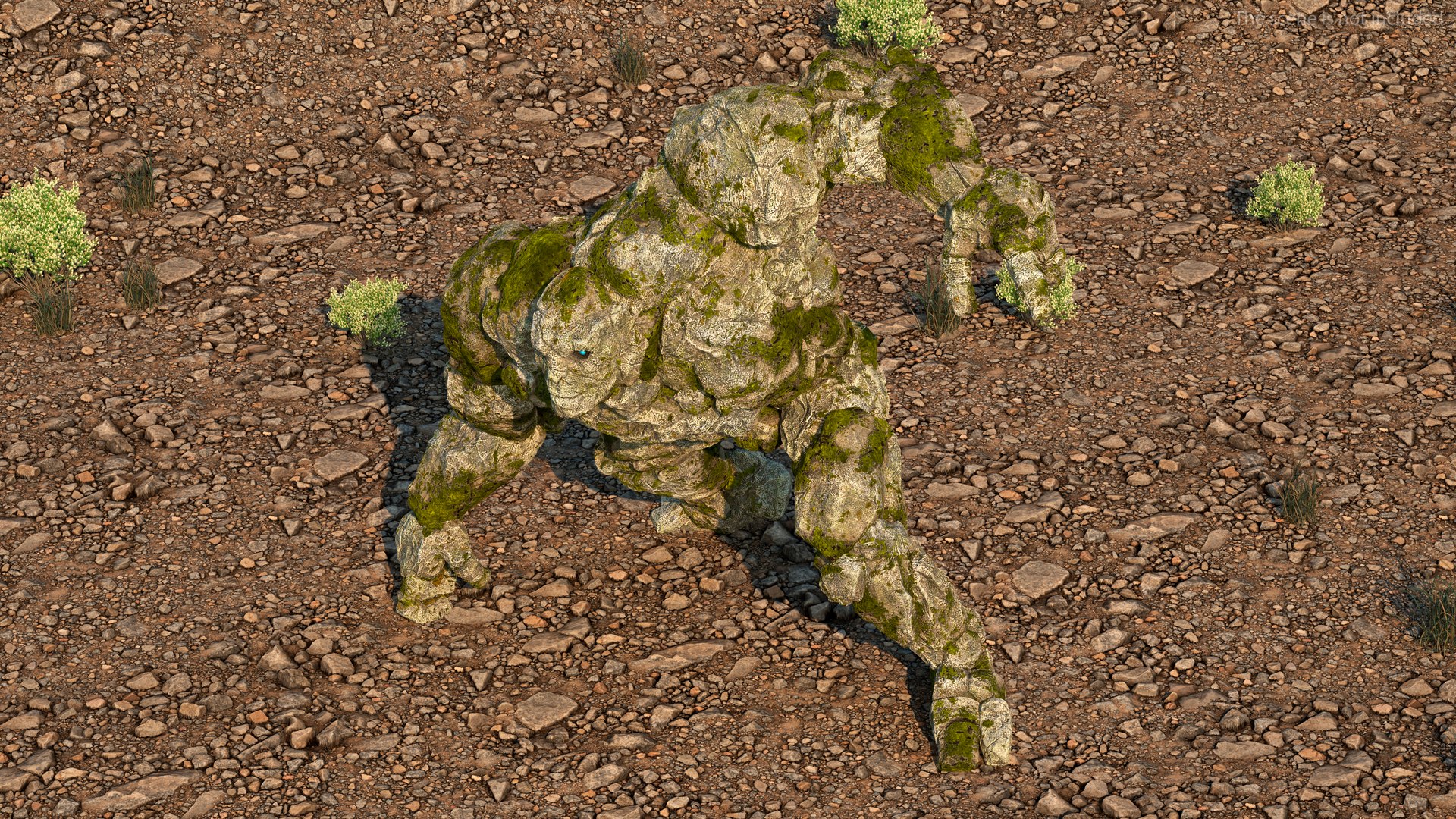 Stone Golem Fighting Pose 3D - TurboSquid 2031292
