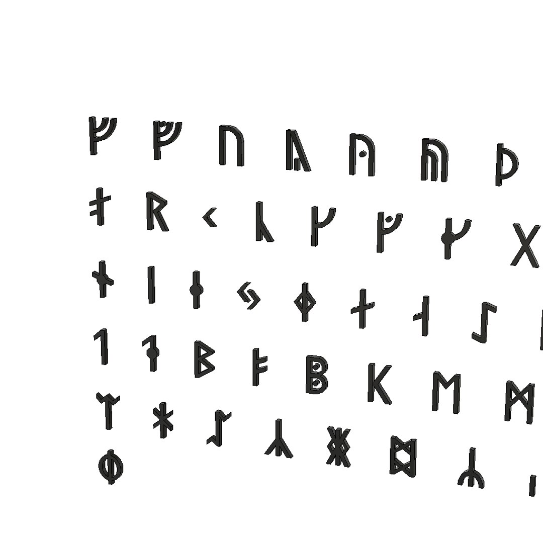3D Runic Alphabets Cg Cad - TurboSquid 1154005