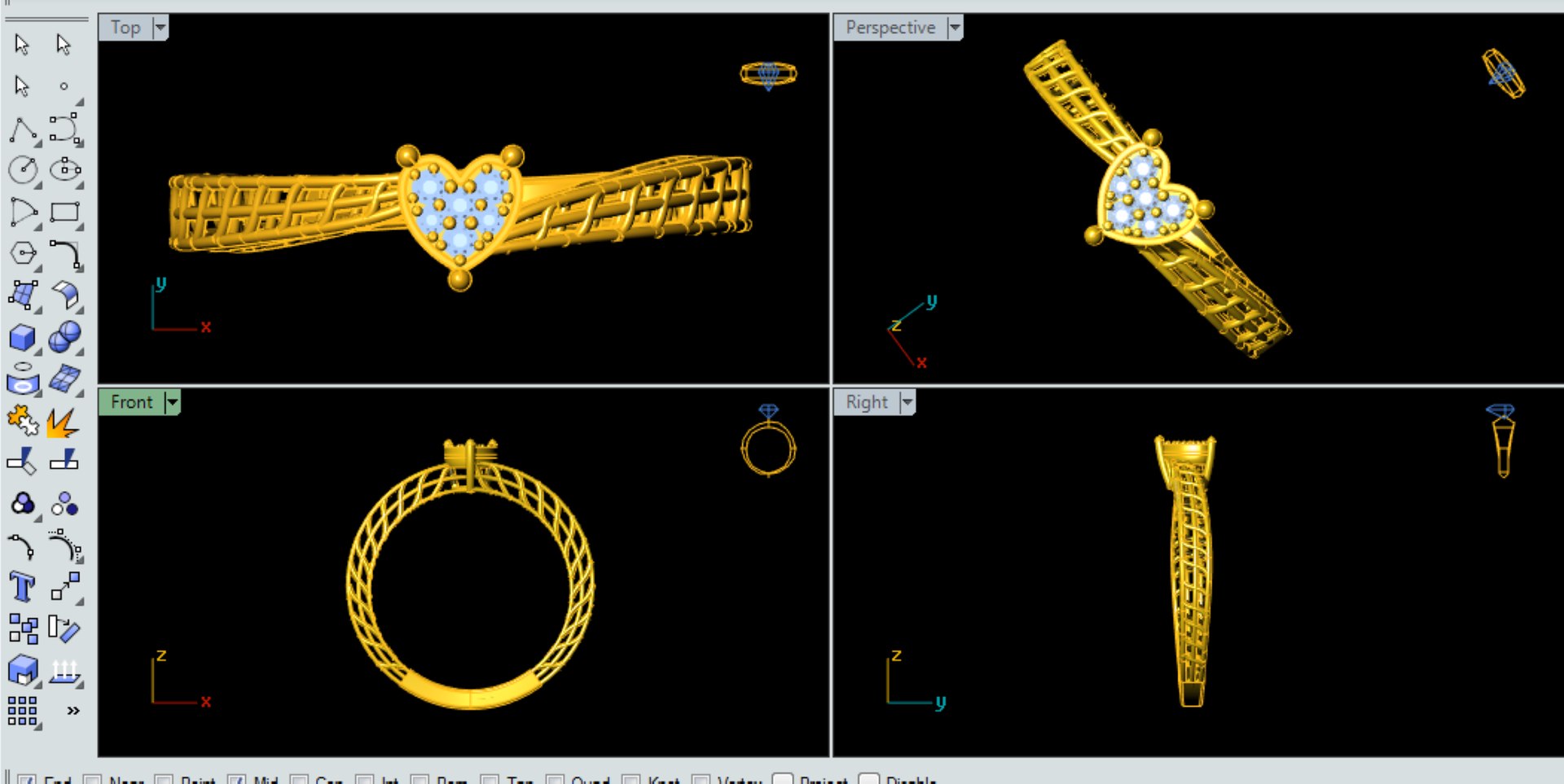 Heart Shape Finger Ring-004 - 3dm 3D Model - TurboSquid 2285832