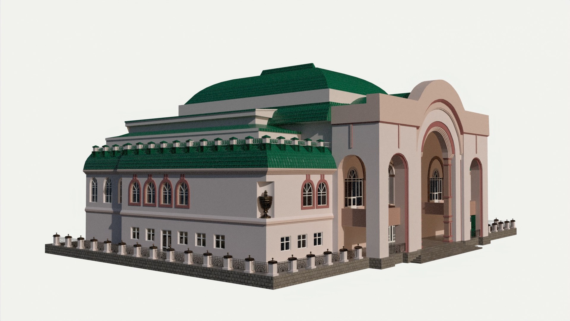 3D Theater Building - TurboSquid 2293786