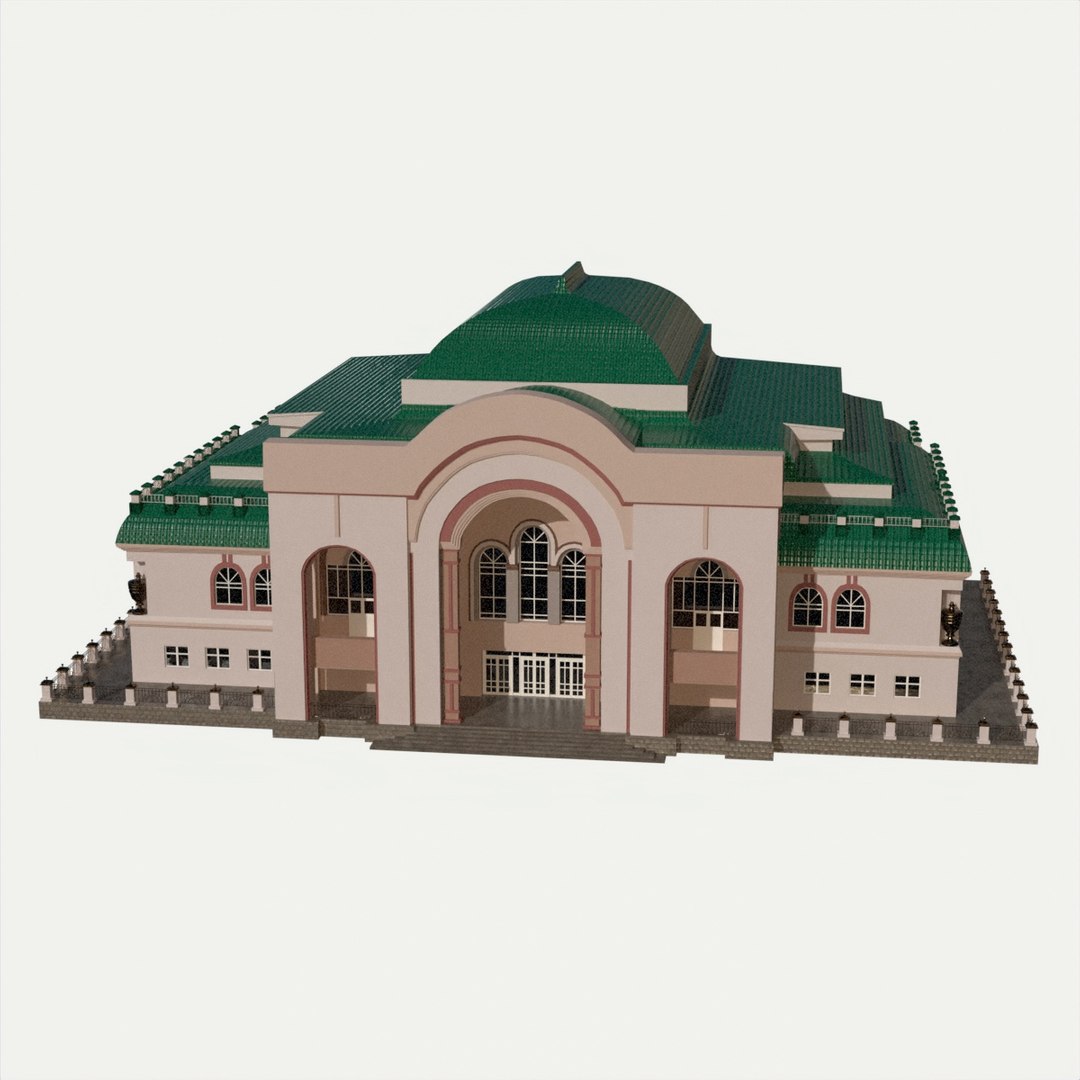 3D Theater Building - TurboSquid 2293786