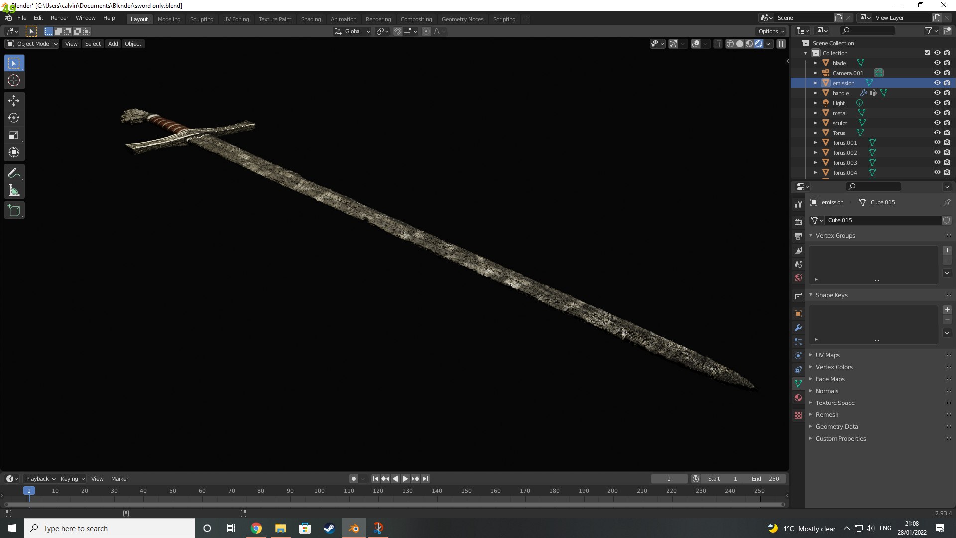 Realistic Longsword 3D Model - TurboSquid 1846917