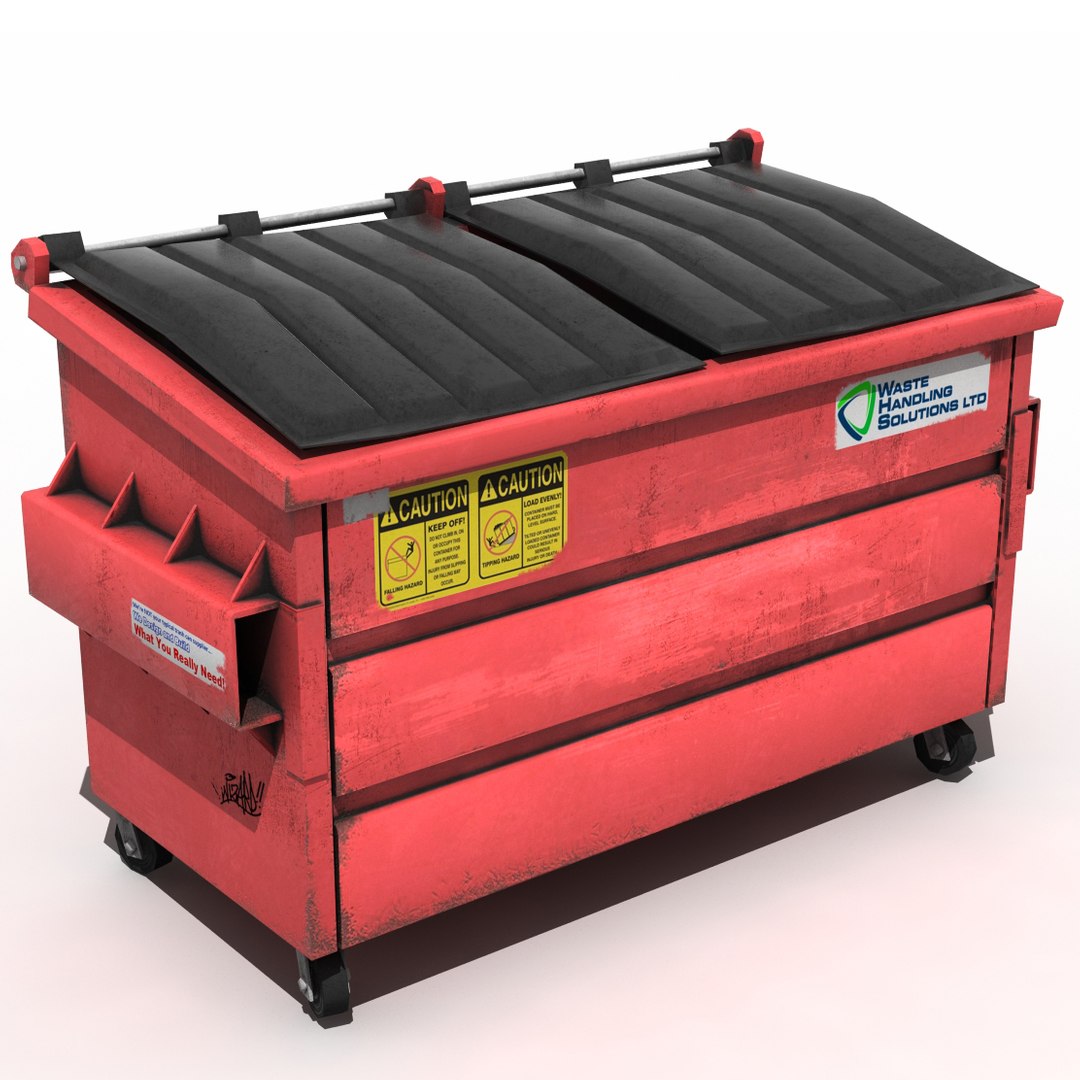 Large Trash Container 3d Max