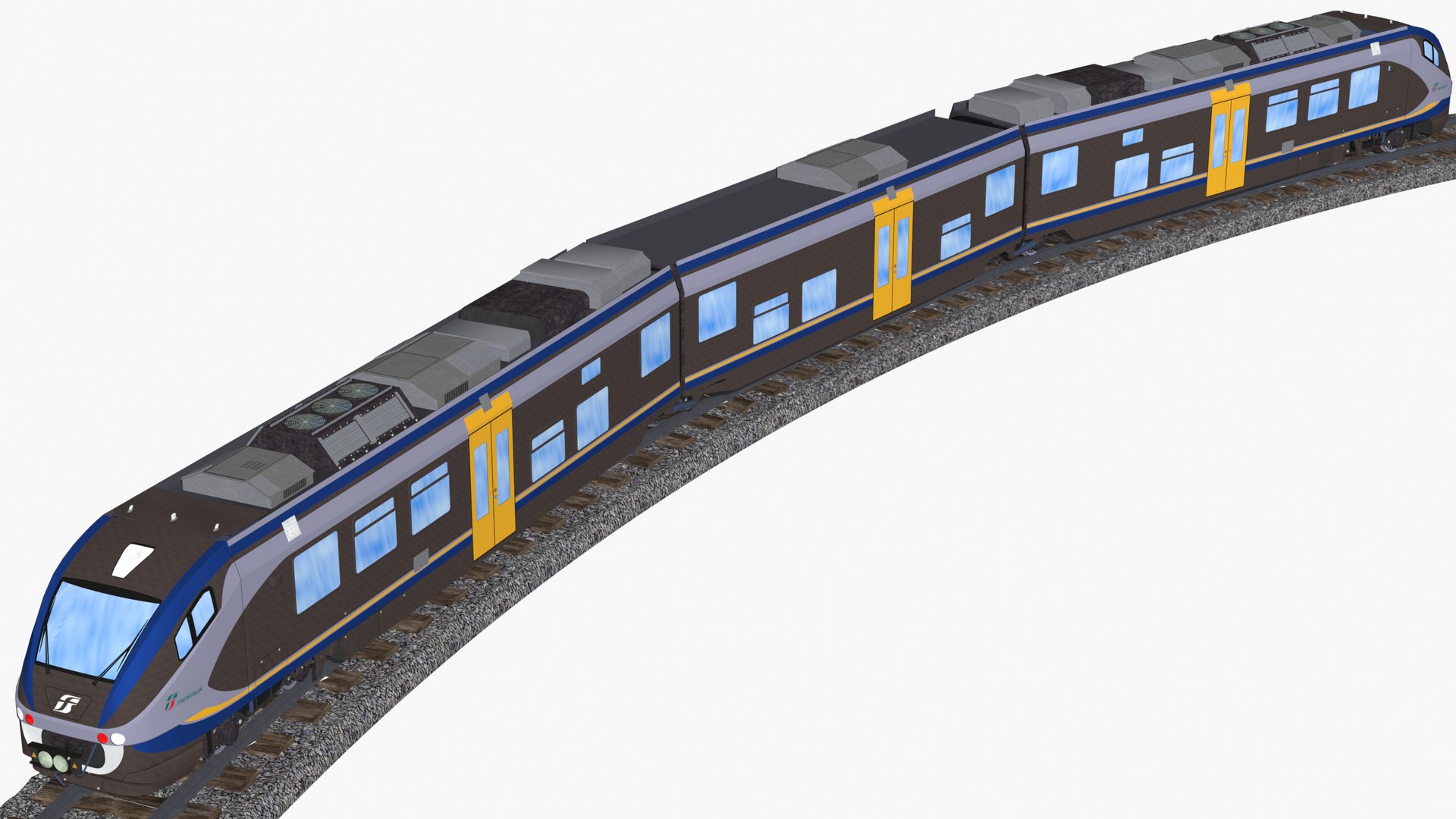 3D Model Coradia Meridian G - Fs Aln 501 Minuetto - Etr 245 - Trenitalia Diesel-electric ...