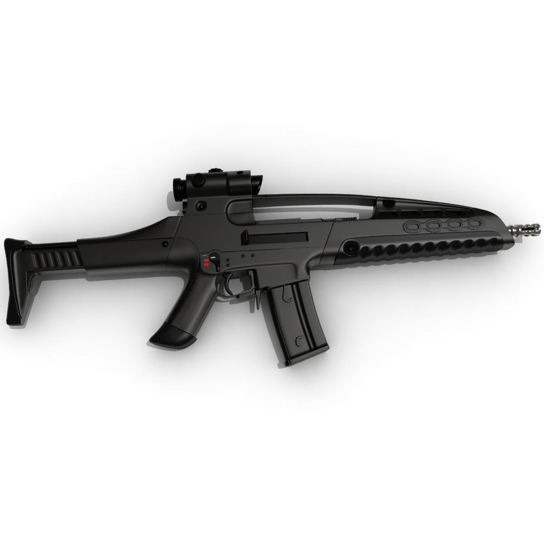 3ds max assault rifle xm viii