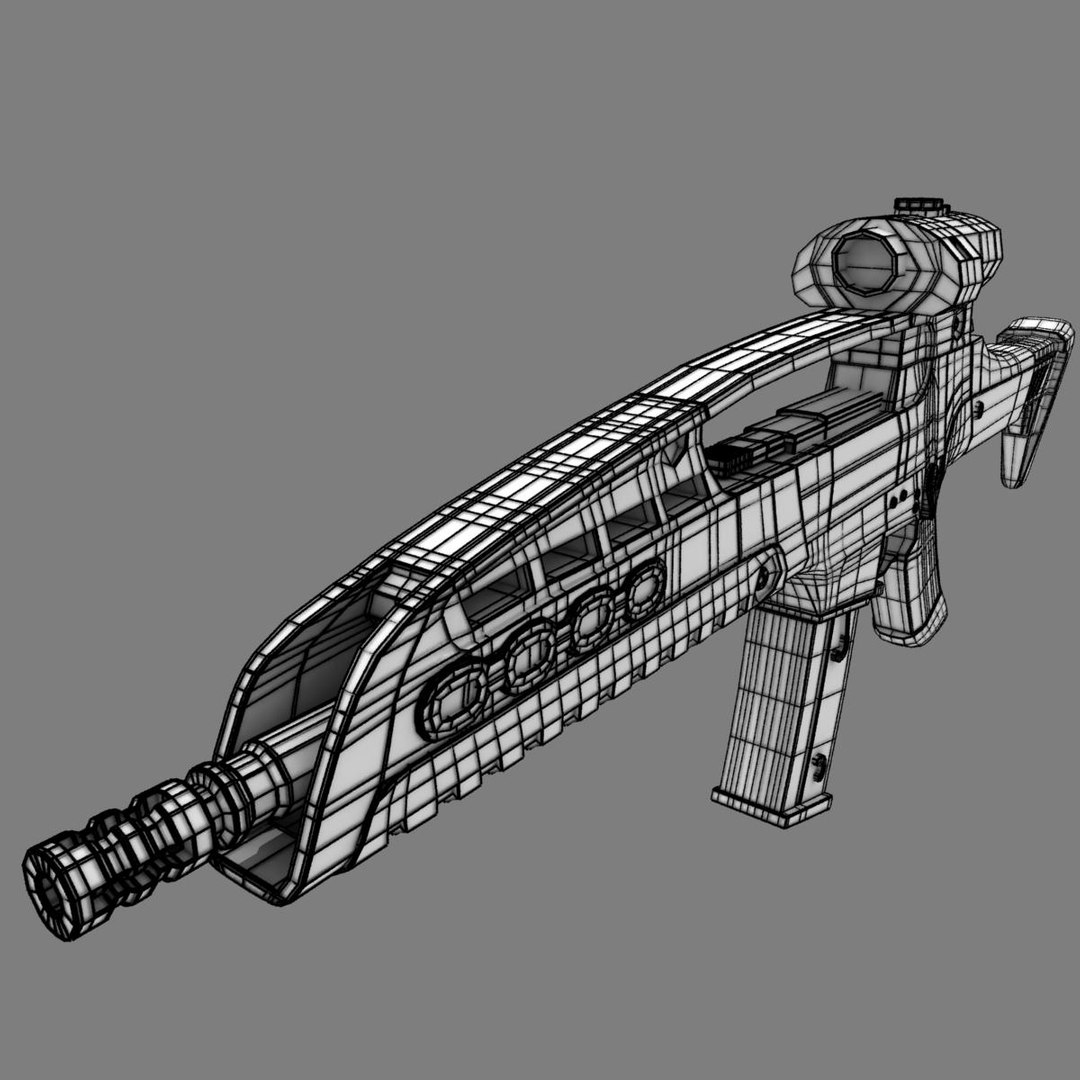 3ds max assault rifle xm viii