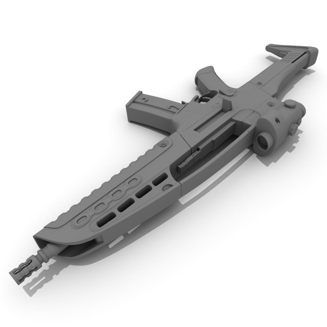 3ds max assault rifle xm viii