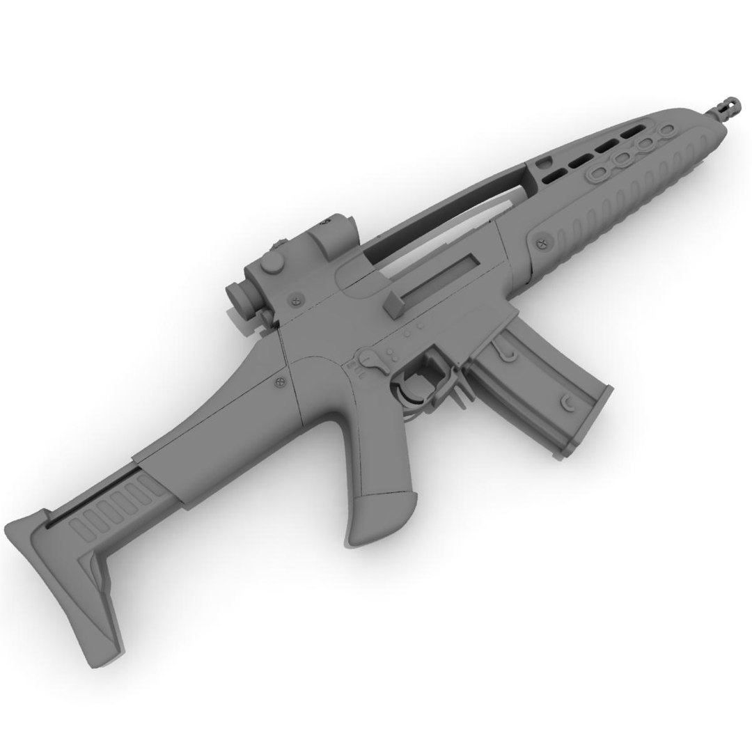 3ds max assault rifle xm viii