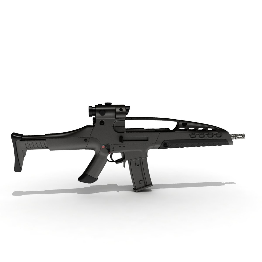 3ds max assault rifle xm viii