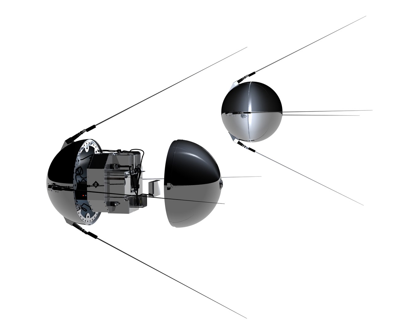 Russian Sputnik Satellite 3D Model - TurboSquid 1341887