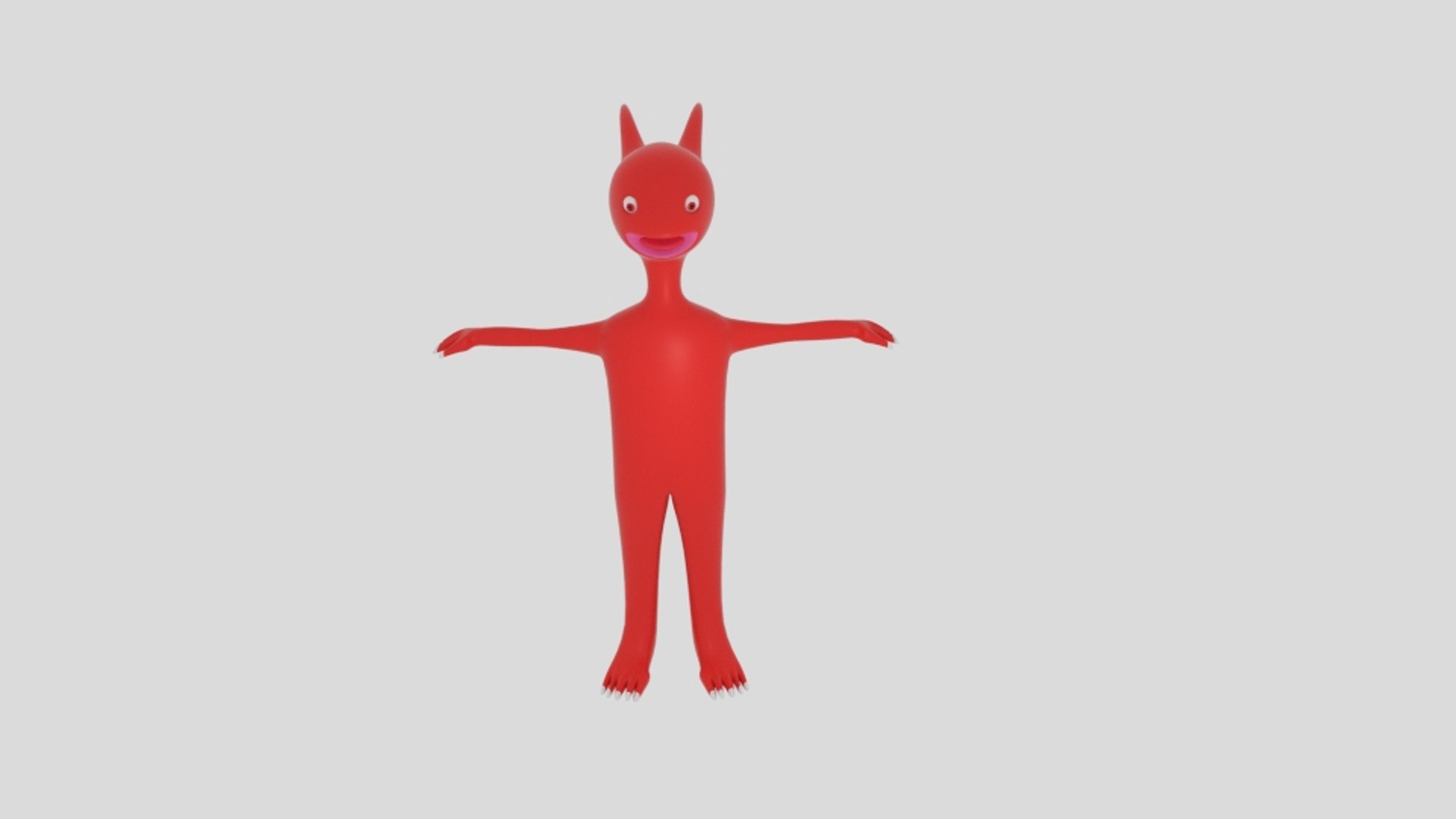 Red Split Head Alien 3ds