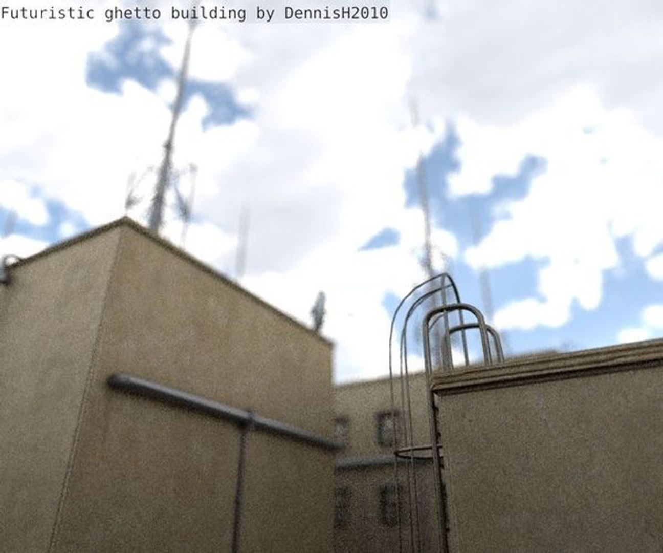 dxf futuristic ghetto building