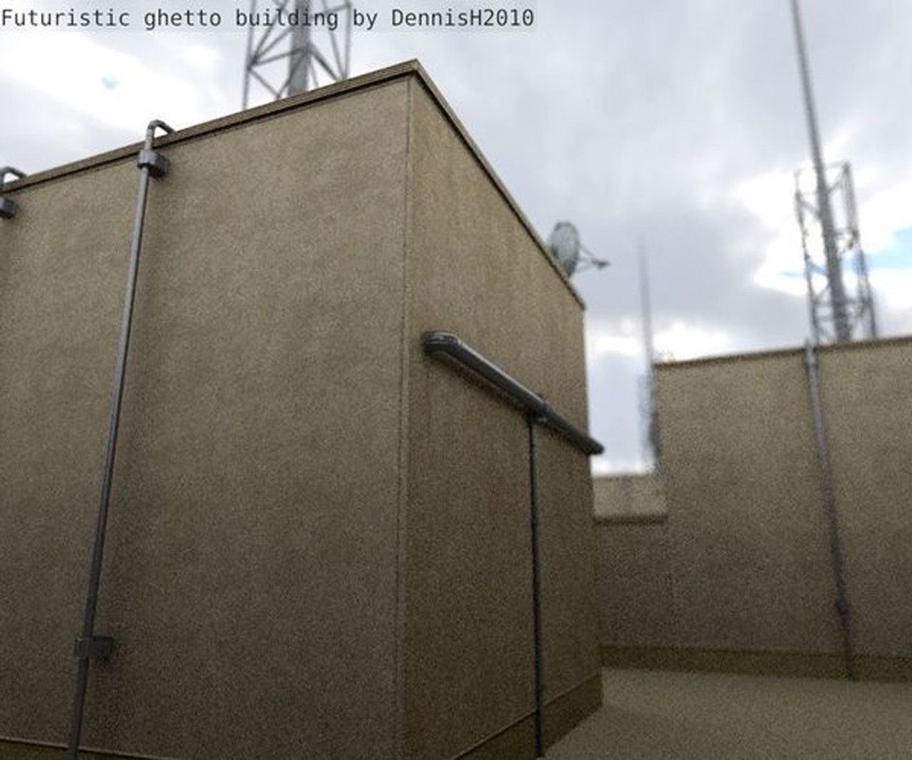 dxf futuristic ghetto building