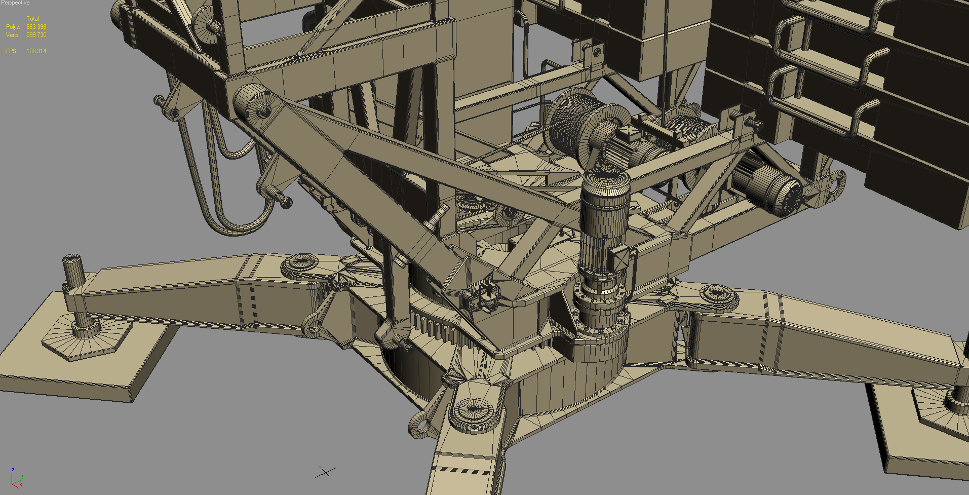 3d tower crane liebherr 53k model