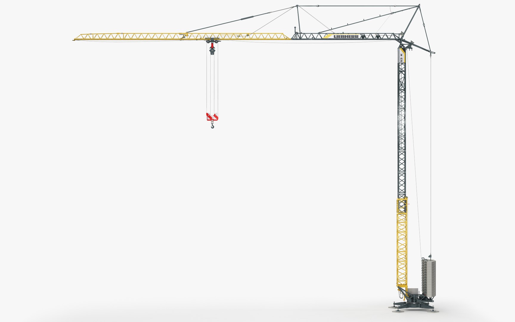 3d tower crane liebherr 53k model