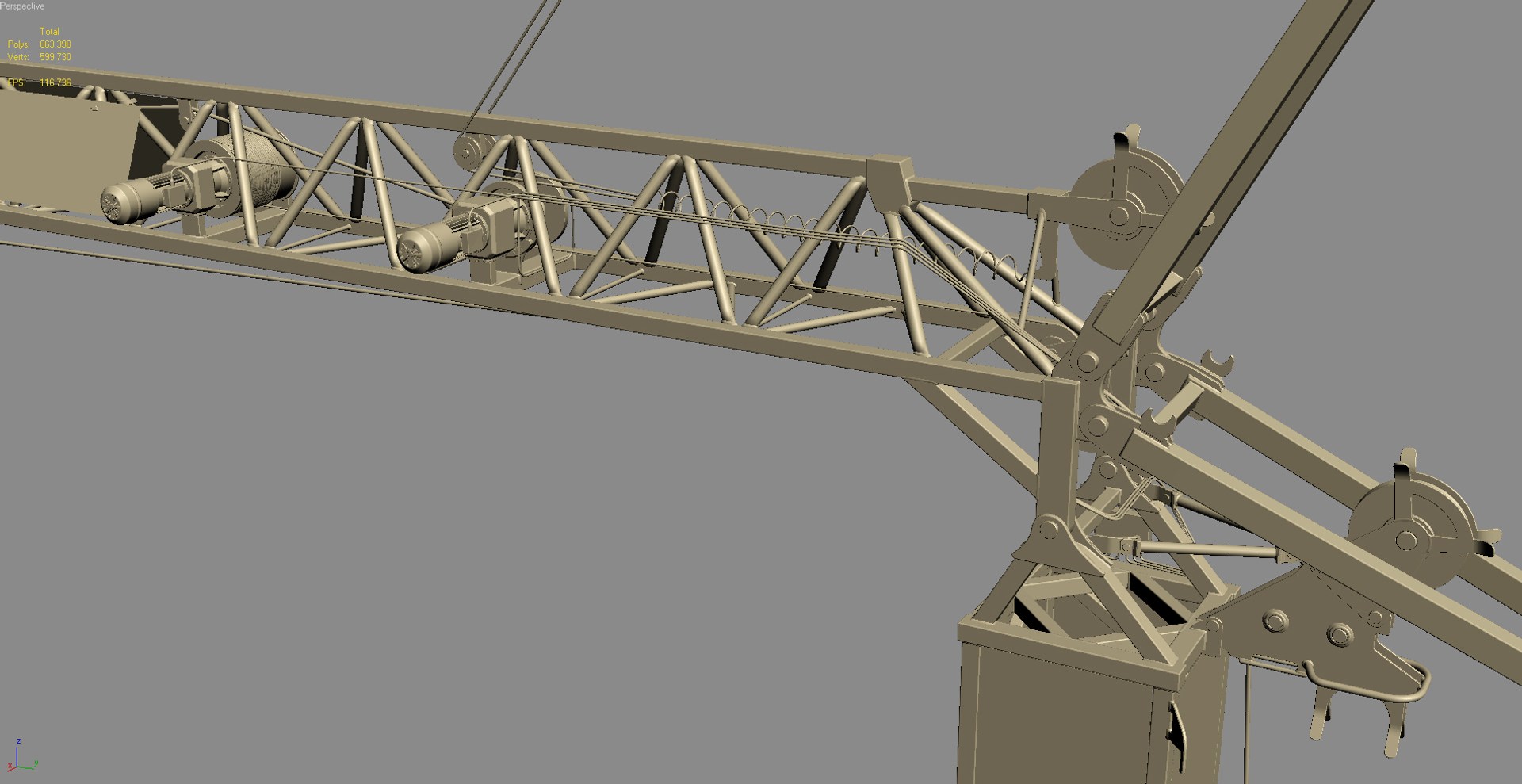 3d tower crane liebherr 53k model