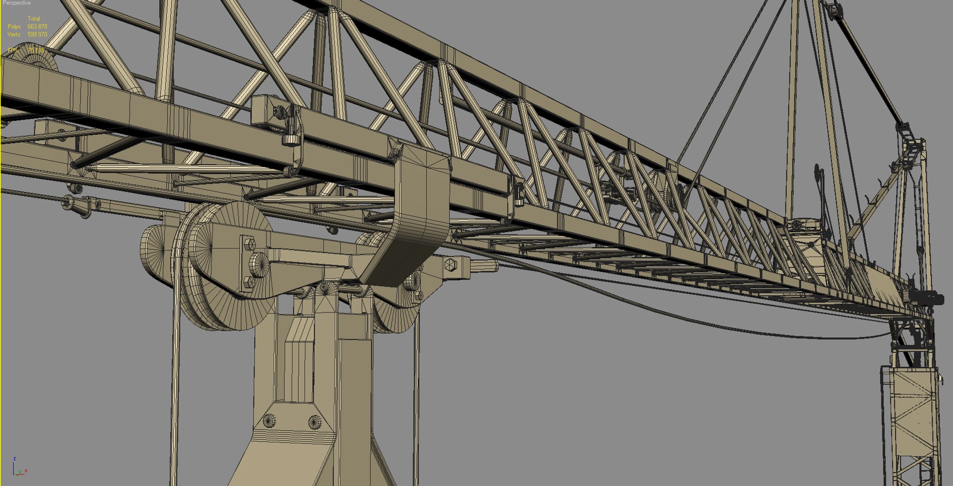 3d tower crane liebherr 53k model