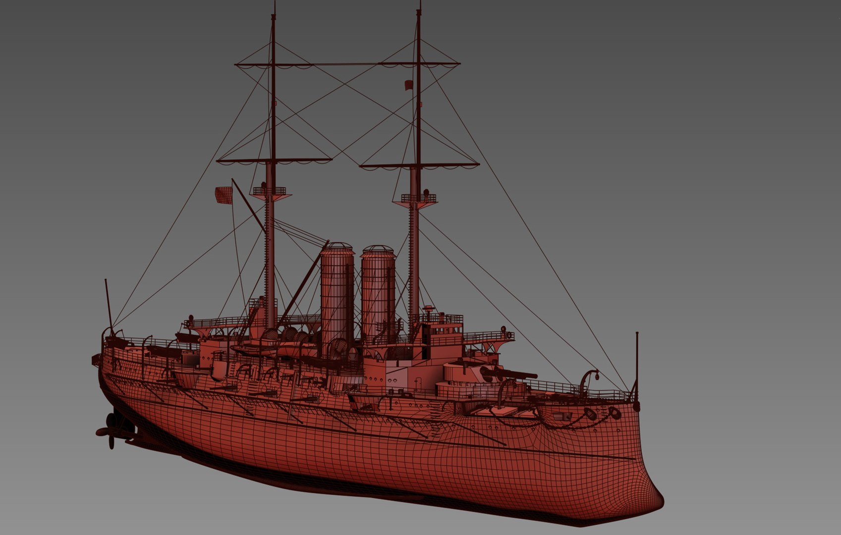 Japanese Battleship Mikasa 3D - TurboSquid 2391070