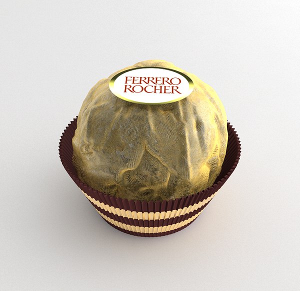 3d model ferrero rocher chocolate