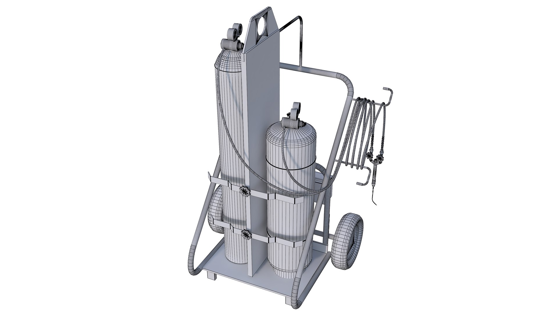 3D Oxy-Acetylene Cart Model - TurboSquid 2269460