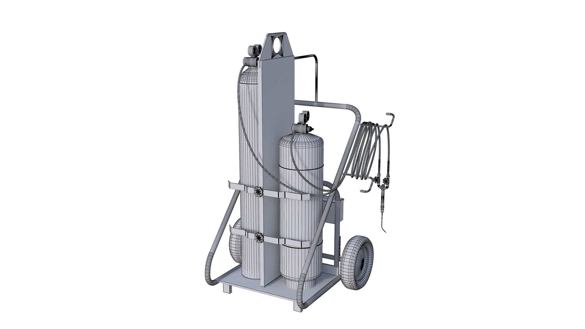 3D Oxy-Acetylene Cart Model - TurboSquid 2269460